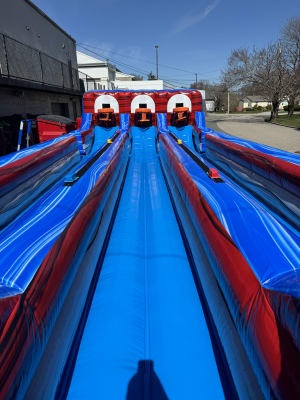 Basketball Triple Lane Bungee Run For Rent